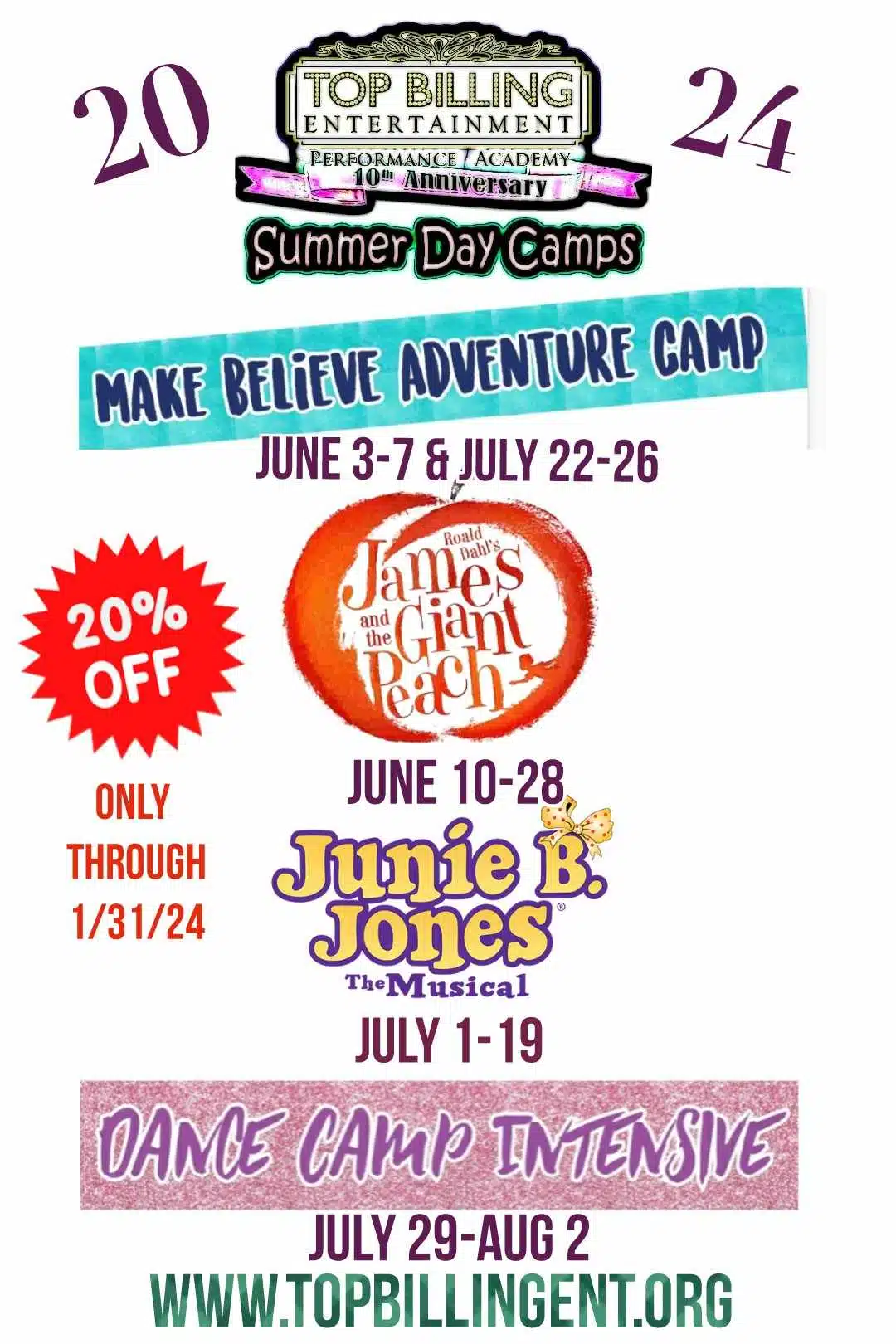 Upcoming Events | Top Billing Entertainment Performance Academy