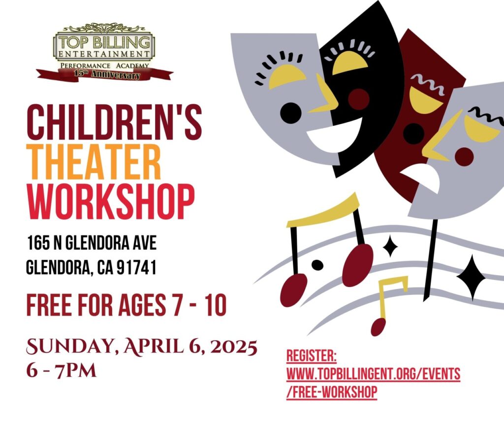 Free Children's Theatrical Workshop | Top Billing Entertainment ...